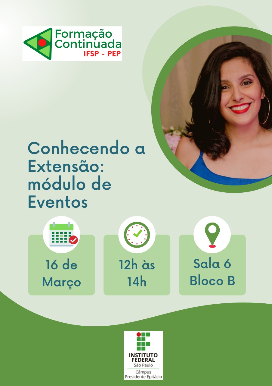 Conhecendo a Extensão: Módulo de Eventos - SUAP: Sistema Unificado de ...